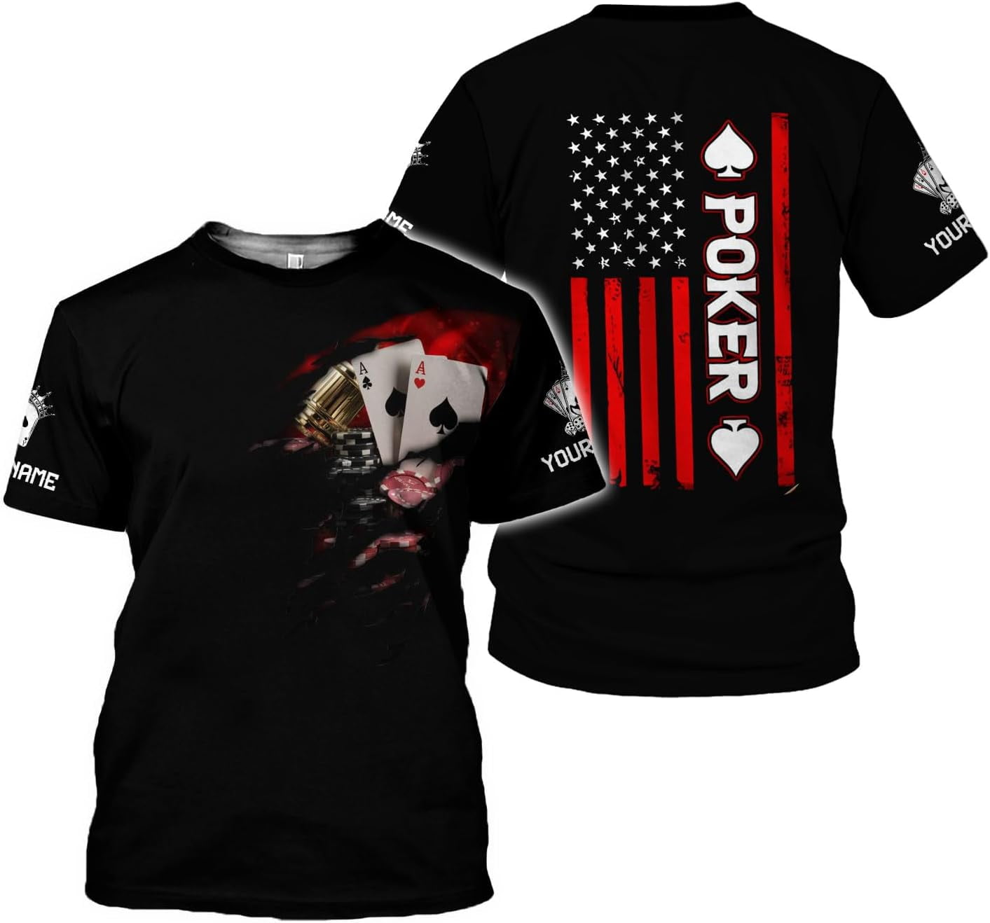 Personalized Poker Shirt 3D Funny Poker Shirt for Men Casino Poker ...
