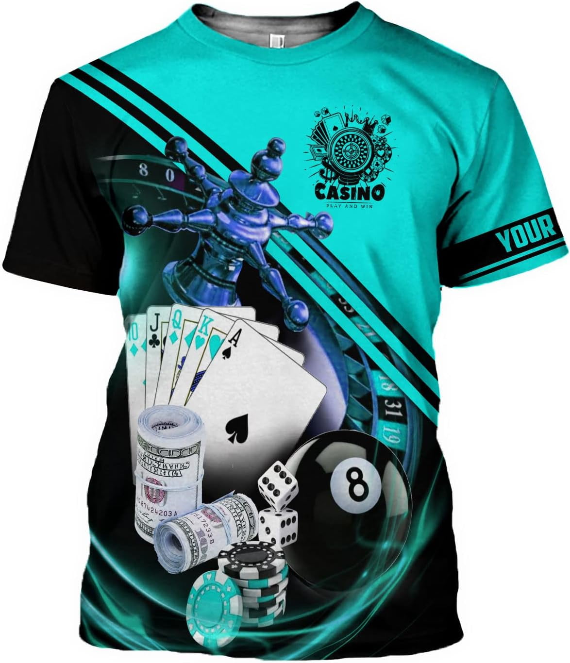 Personalized Poker Shirt 3D Funny Poker Shirt for Men Casino Poker ...