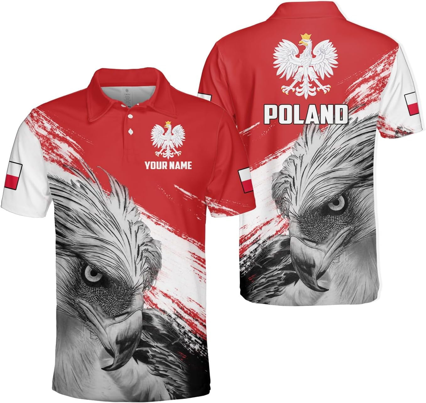 Personalized Poland Polo Shirt Women & Men, Polska Polo, Poland Gift ...