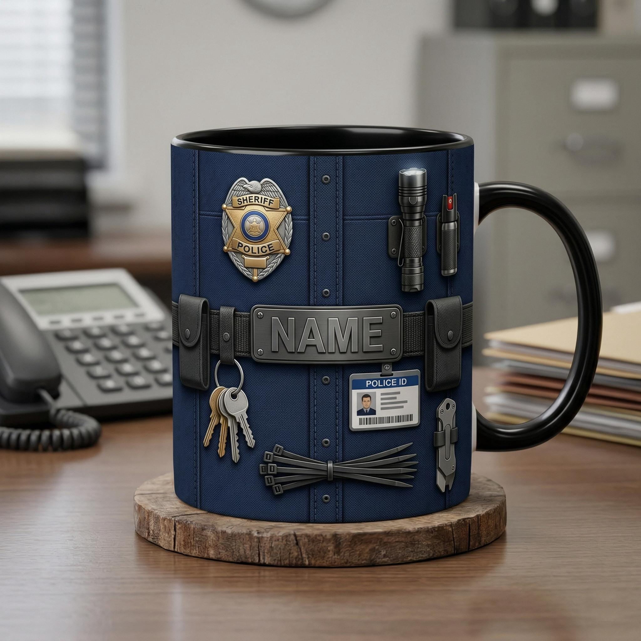 Personalized Police Mug Custom Name Sheriff Gift Police Officer Coffee ...