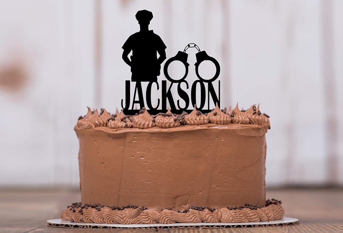 Personalized Police Officer Cake Topper, Police Party, Sheriff Badge ...