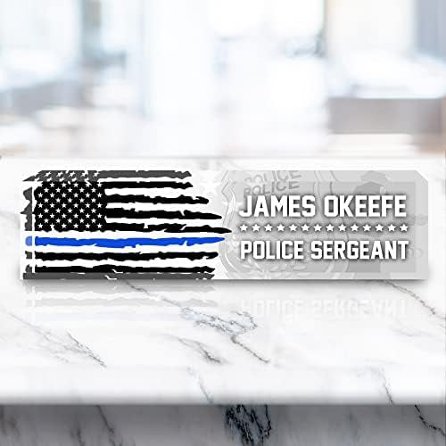 Personalized Police Officer Name Plate for Desk - Clear Acrylic Glass ...