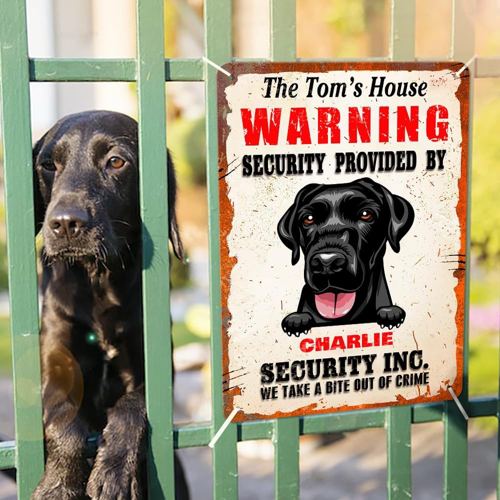Personalized Poodle Dog Metal Sign For Outdoor Fence Keep Gate Closed ...