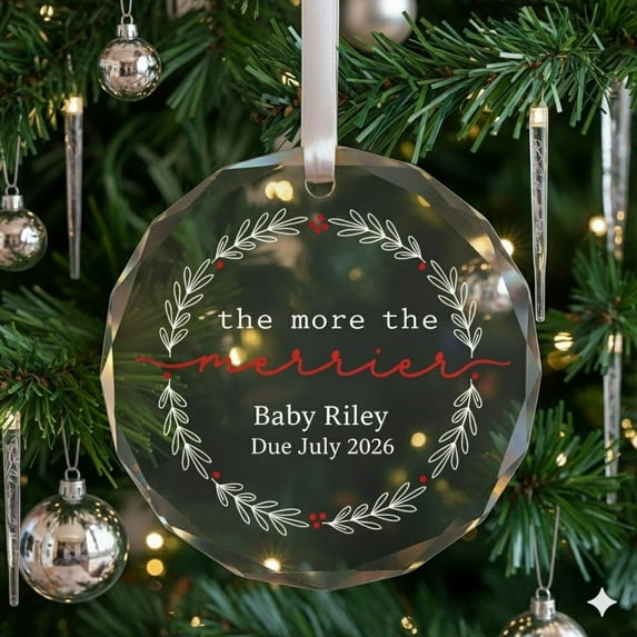 Personalized Pregnancy Christmas Ornament, Baby Announcement Ornament ...