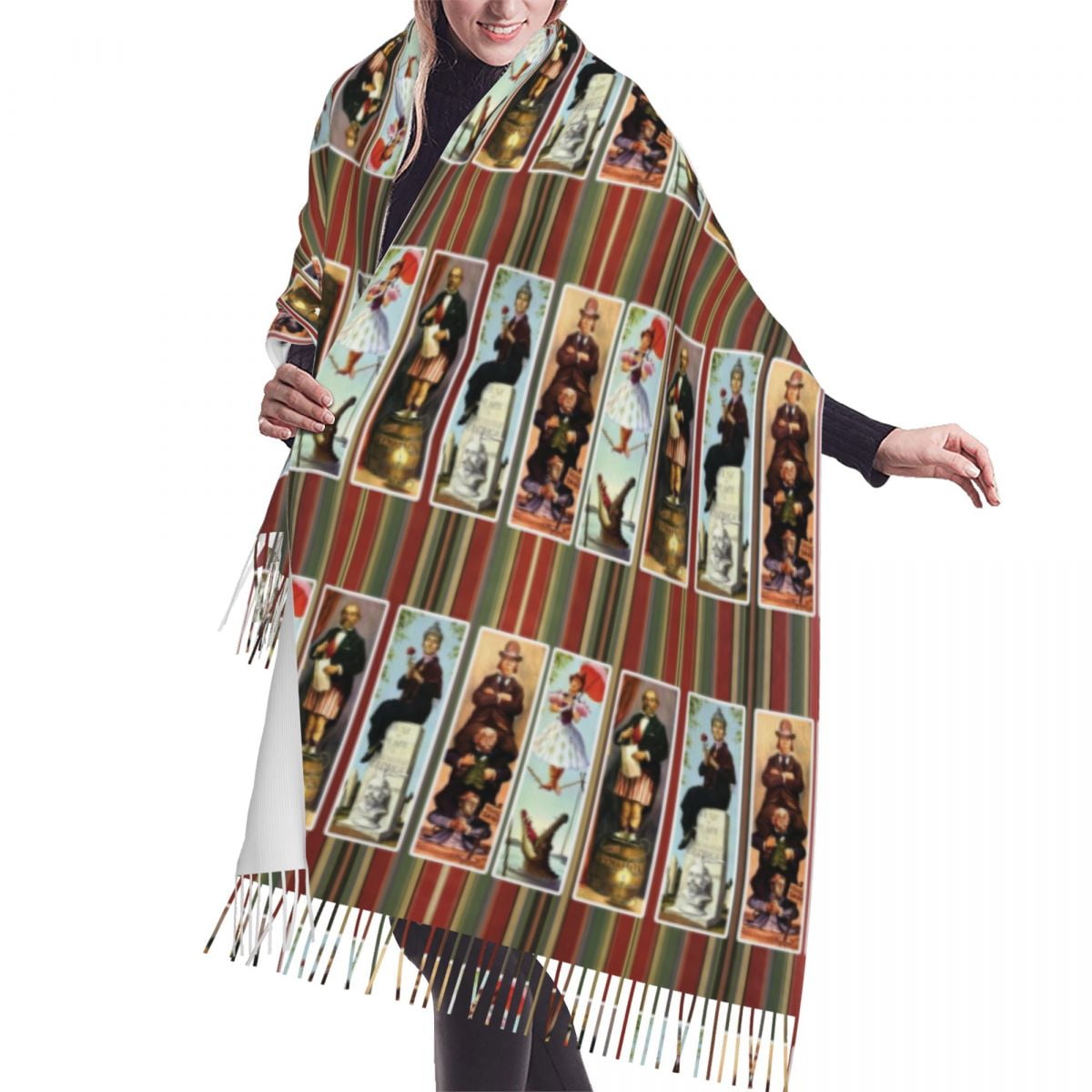 Personalized Print Haunted Mansion r Pattern Scarf Men Women Winter ...