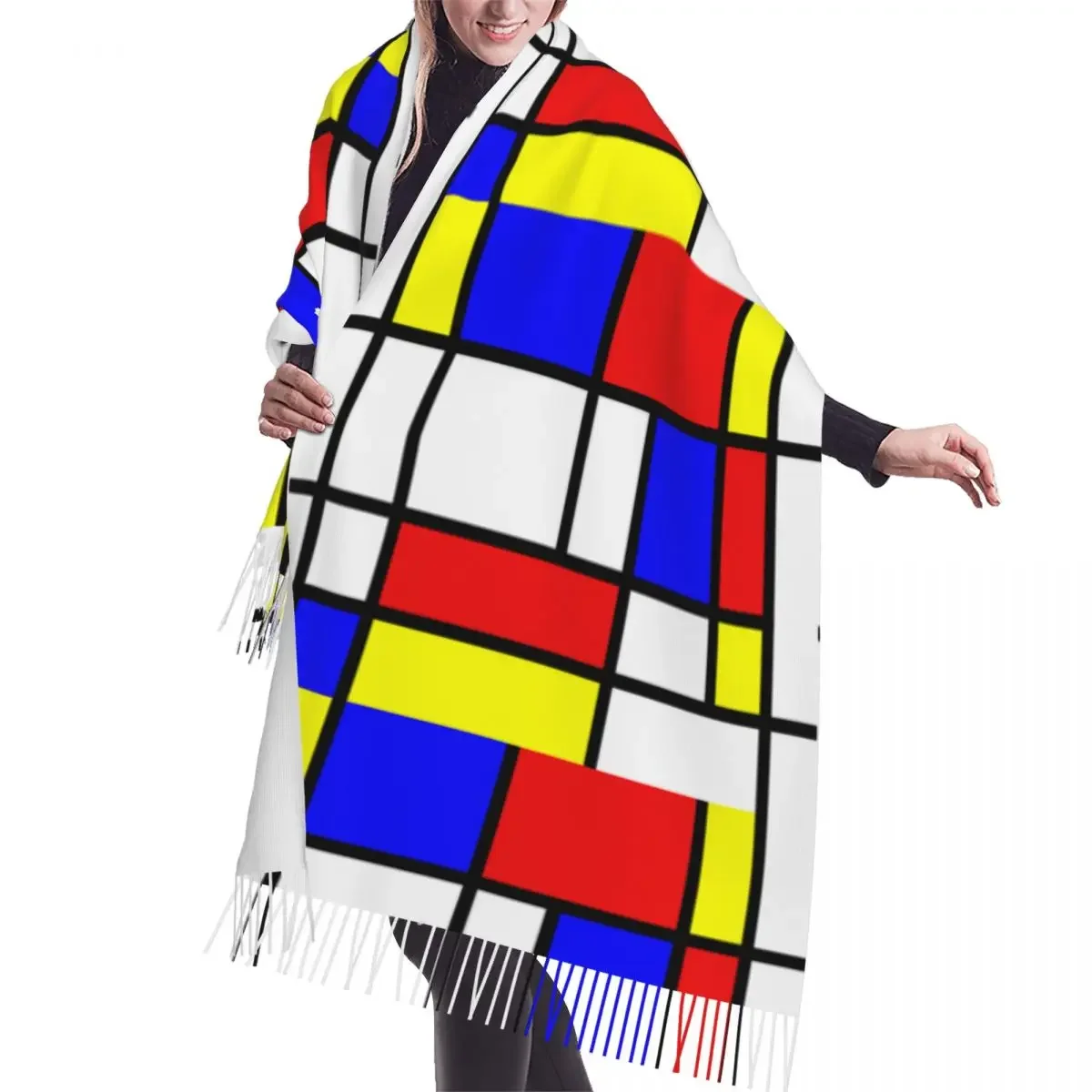Personalized Print Piet Mondrian Minimalist De Stijl Modern Art Scarf ...