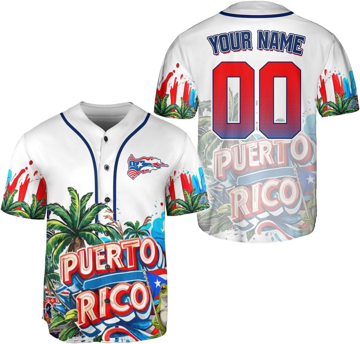 Personalized Puerto Rico Baseball Shirt Custom Team Name Puerto Rican ...