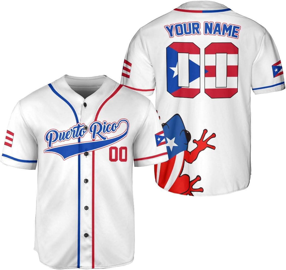 Personalized Puerto Rico Baseball Shirt - Custom Team Name, Puerto ...