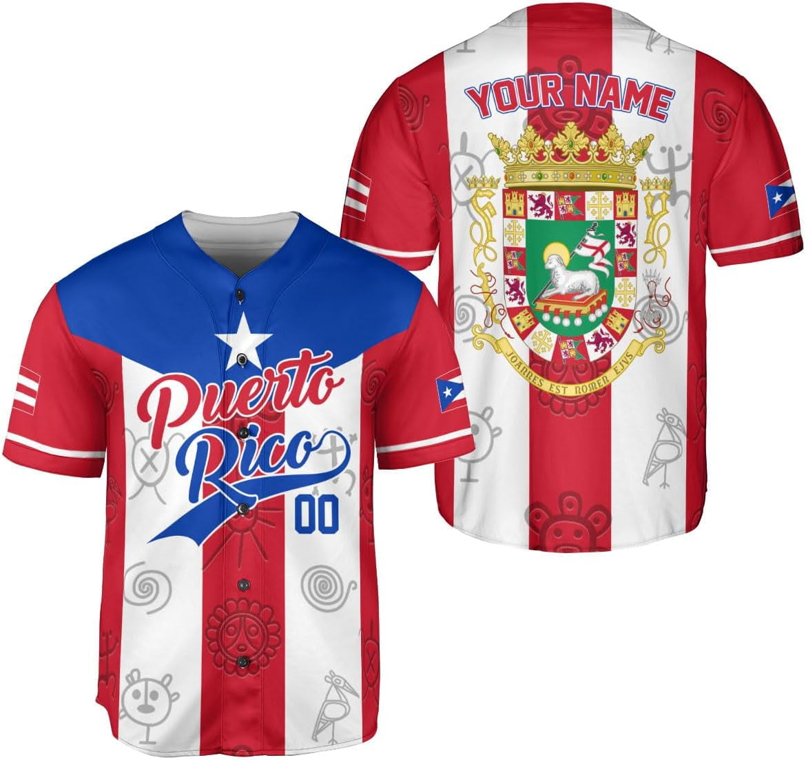 Personalized Puerto Rico Baseball Shirt - Custom Team Name, Puerto ...