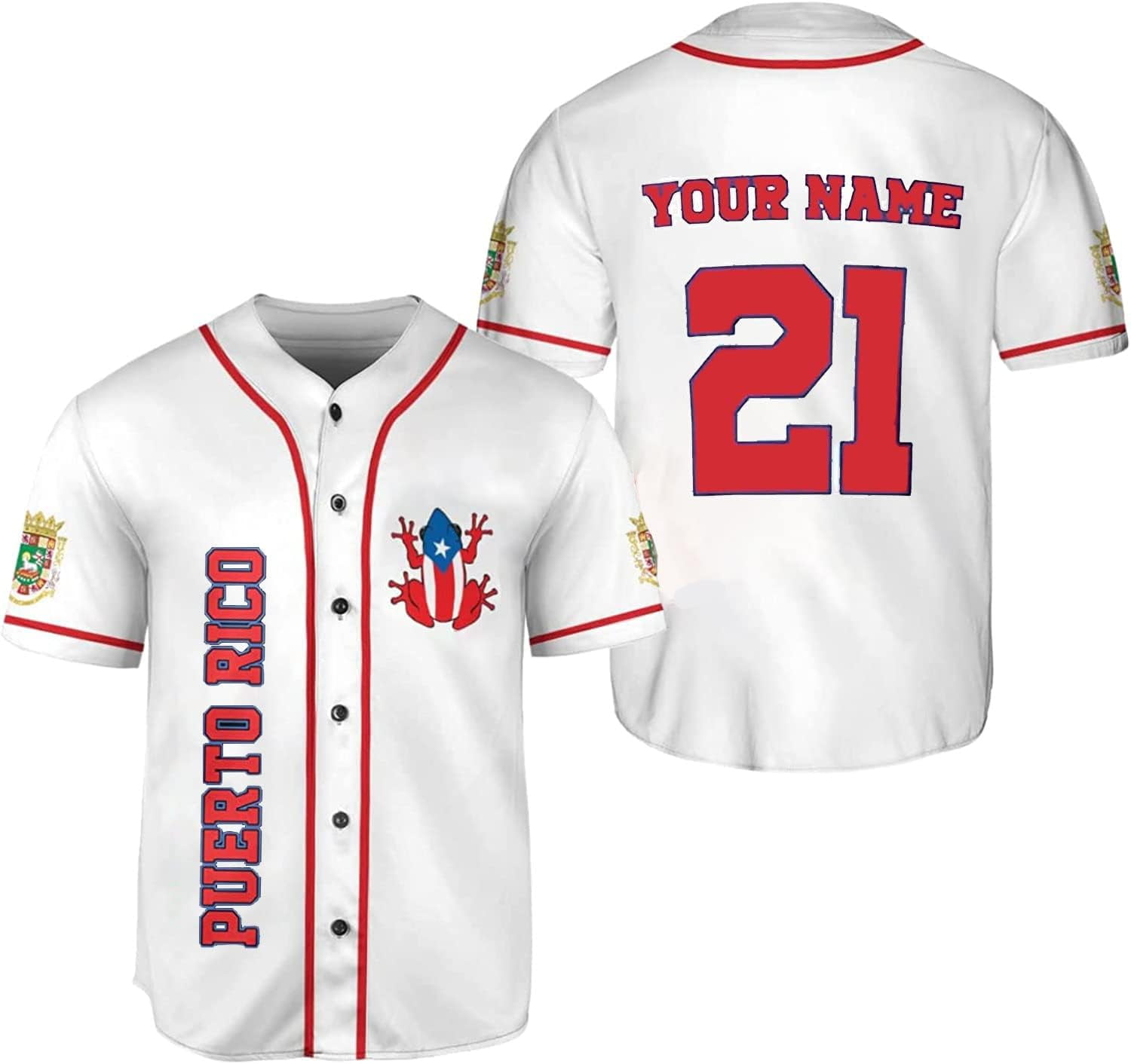 Personalized Puerto Rico Baseball Shirt - Custom Team Name, Puerto ...