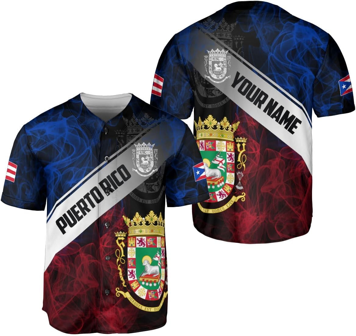 Personalized Puerto Rico Baseball Shirt - Custom Team Name, Puerto ...