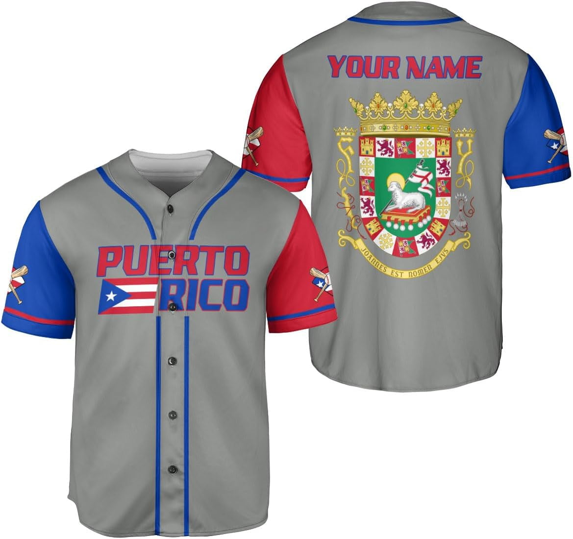 Personalized Puerto Rico Baseball Shirt - Custom Team Name, Puerto ...