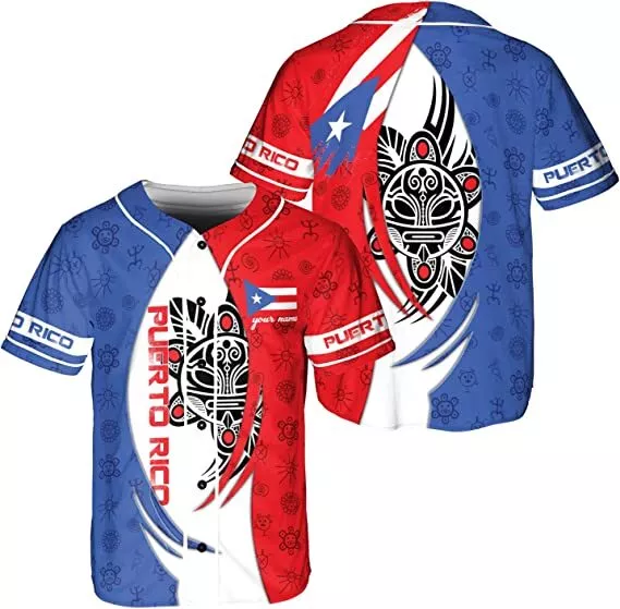 Personalized Puerto Rico Baseball Shirt, Customized Team Name Puerto ...