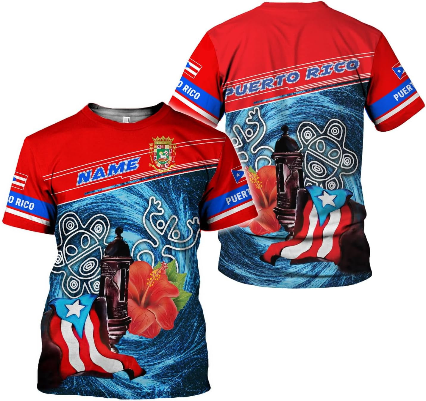 Personalized Puerto Rico Shirt, Puerto Rican T-Shirts for Women Men ...