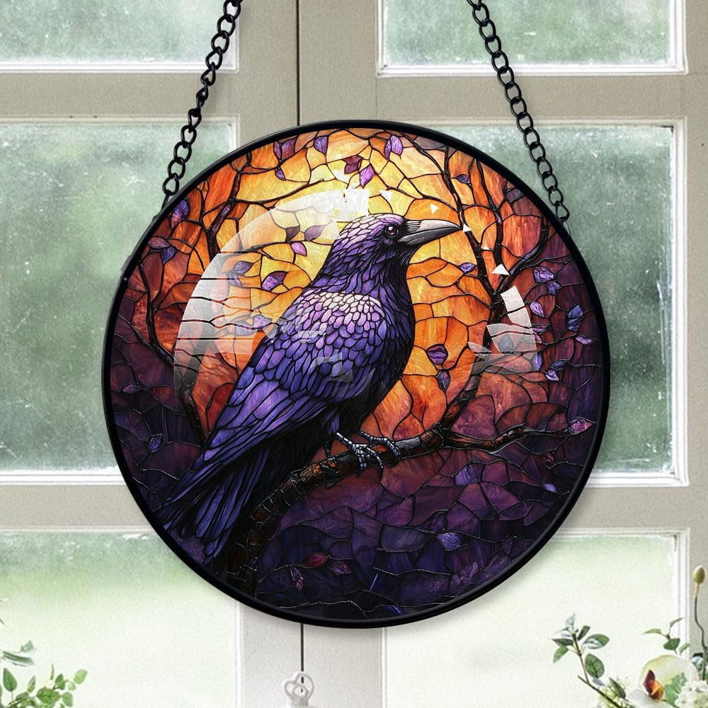 Personalized Purple Suncatcher Stained Glass Suncatchers, Purple ...