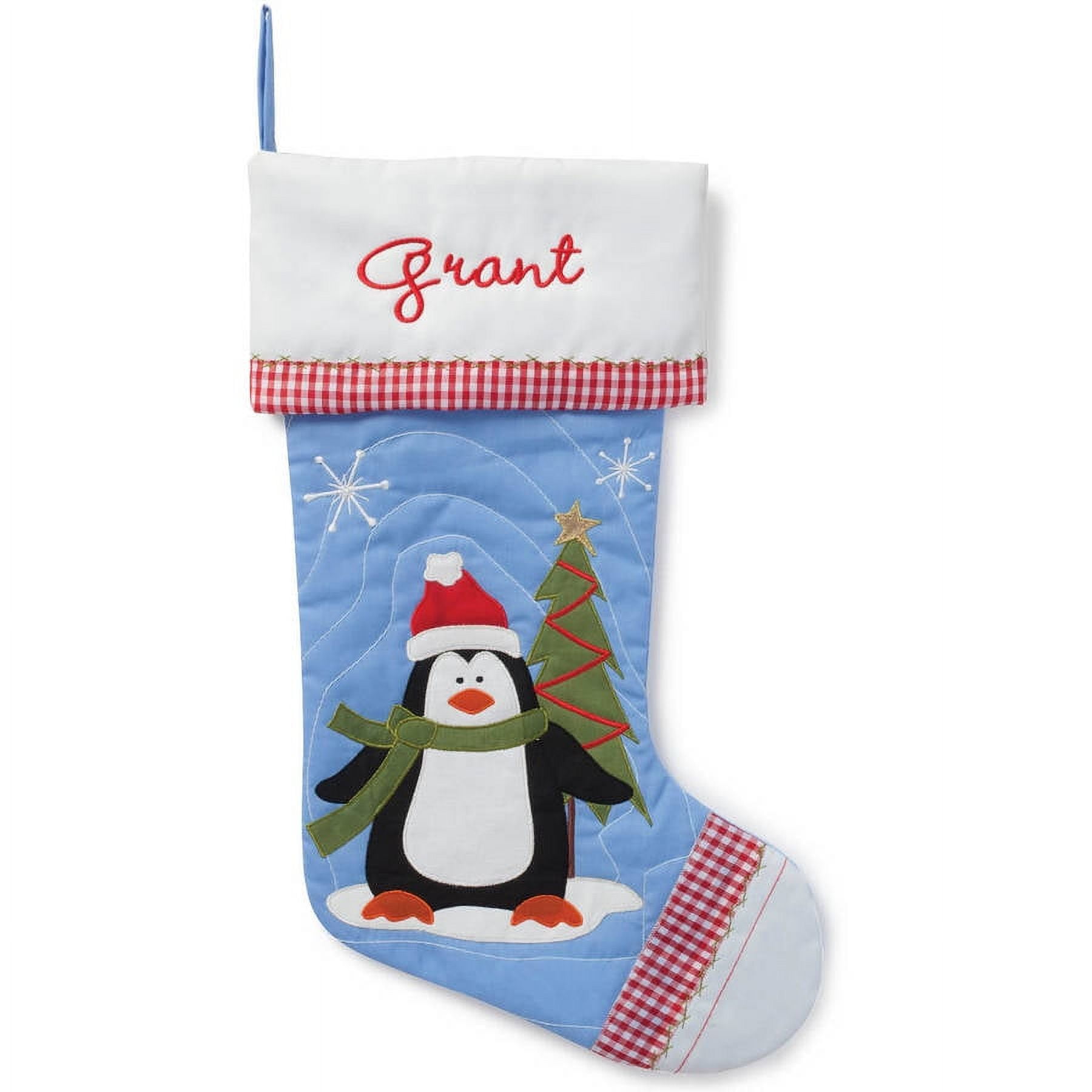 Personalized Quilted Christmas Stocking, Choose from 4 Characters ...