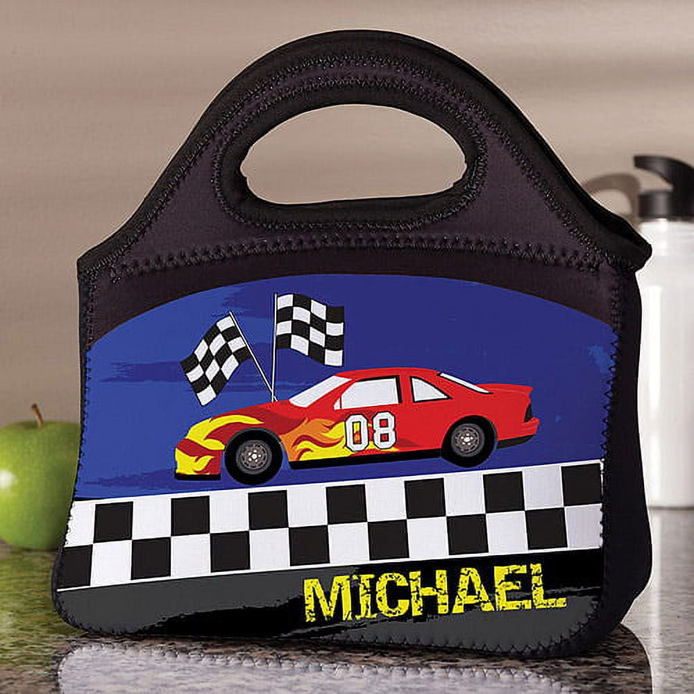 Personalized Planet Kids Racing Lunch Bag Neoprene Zipper Preschool ...