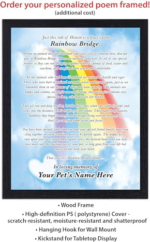 Personalized Rainbow Bridge Pet Loss Memorial Poem, Remembrance, Dog ...