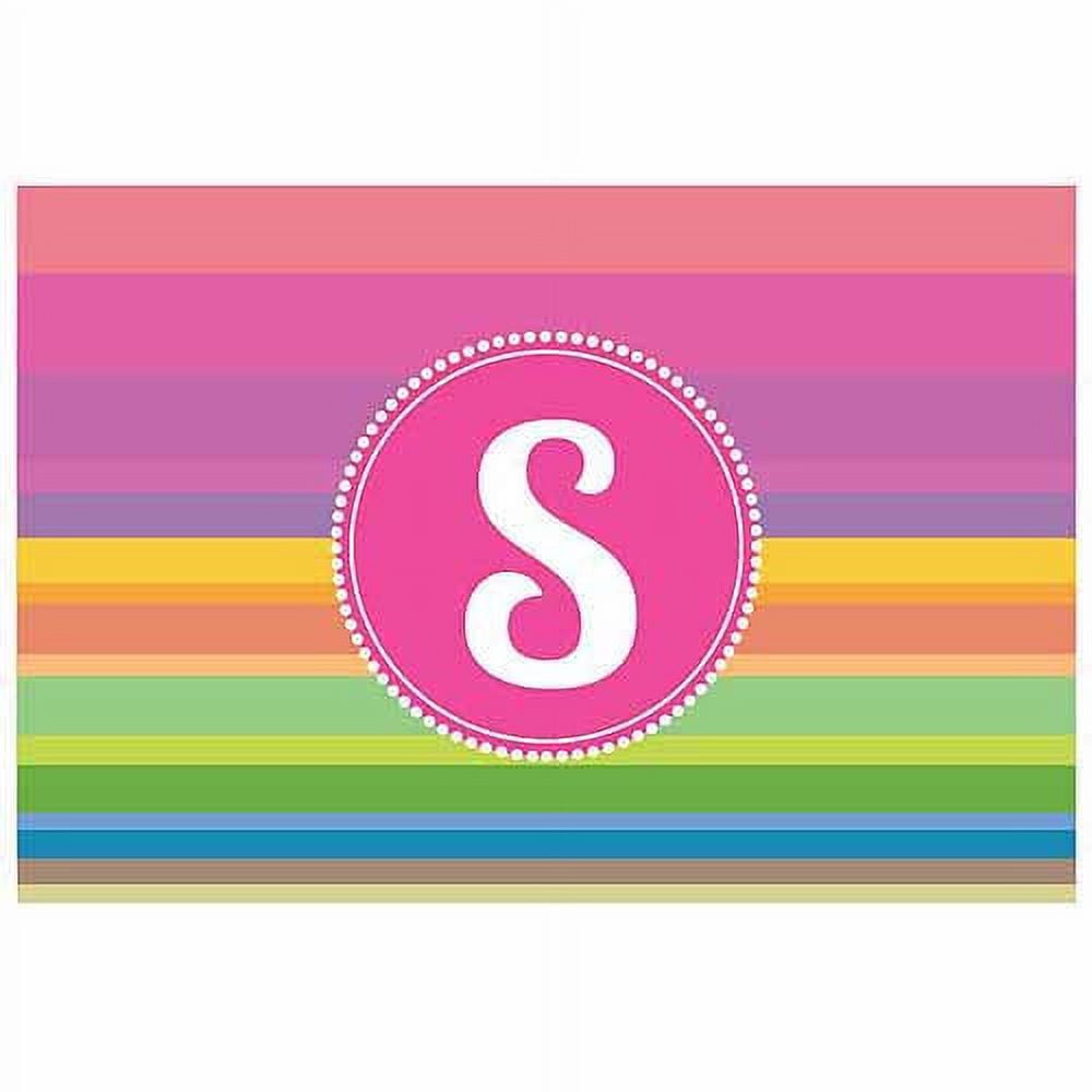 Rainbow Personalized Rainbow Stripes Doormat - Welcome Mat - Walmart.com