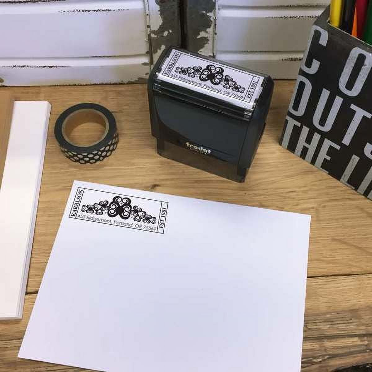 Personalized Rectangular Self-Inking Rubber Stamp - The Karrlson ...