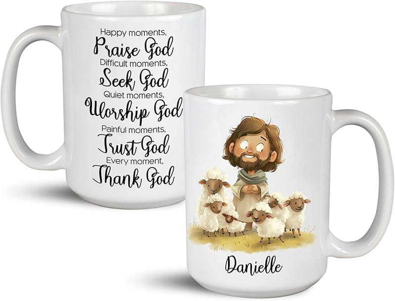 Personalized Religious Tea Cup Choose Name, Customized Bible Verse ...