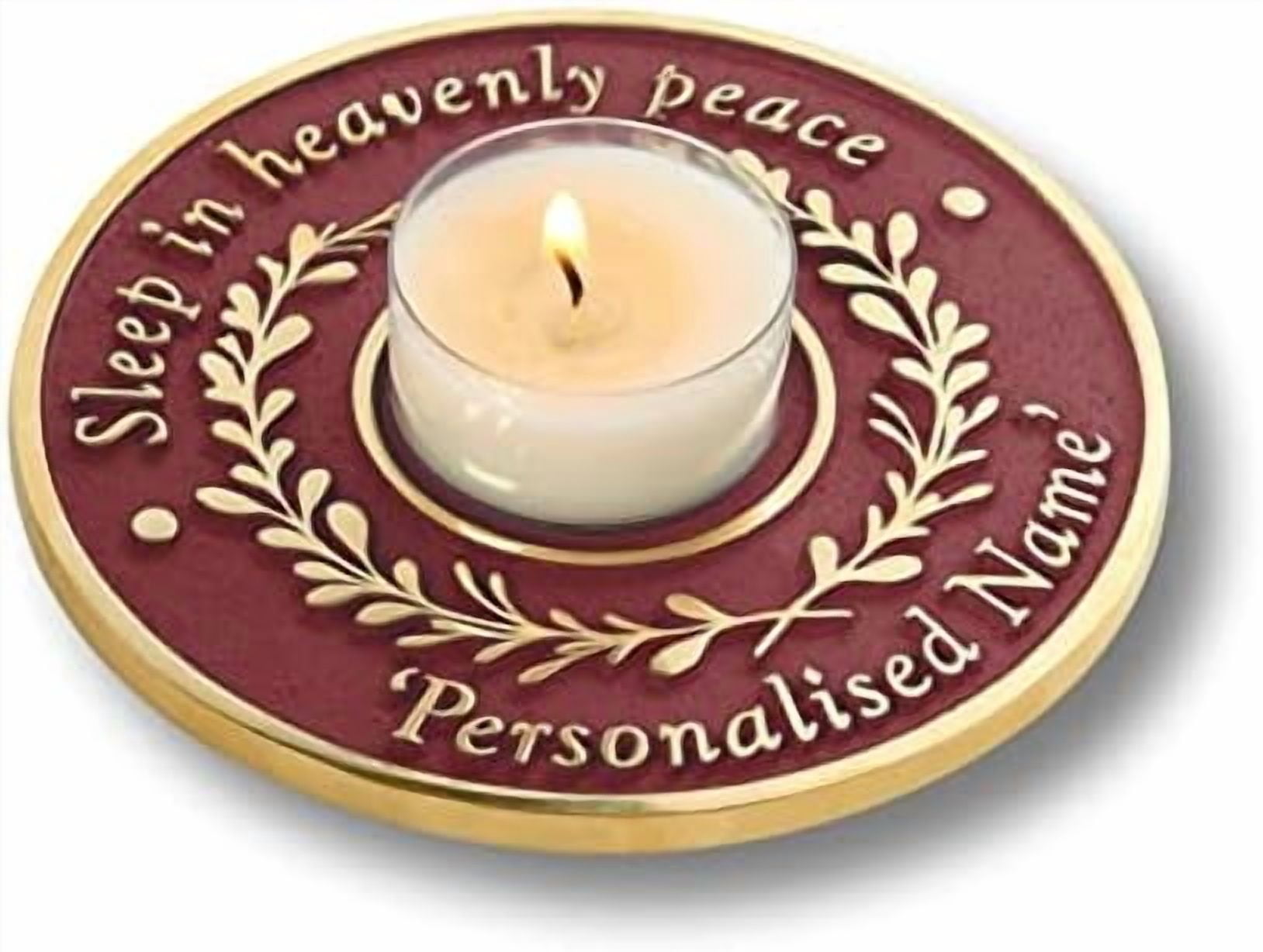 Personalized Remembrance Candle Holder. Sleep in Heavenly Peace. Unique ...