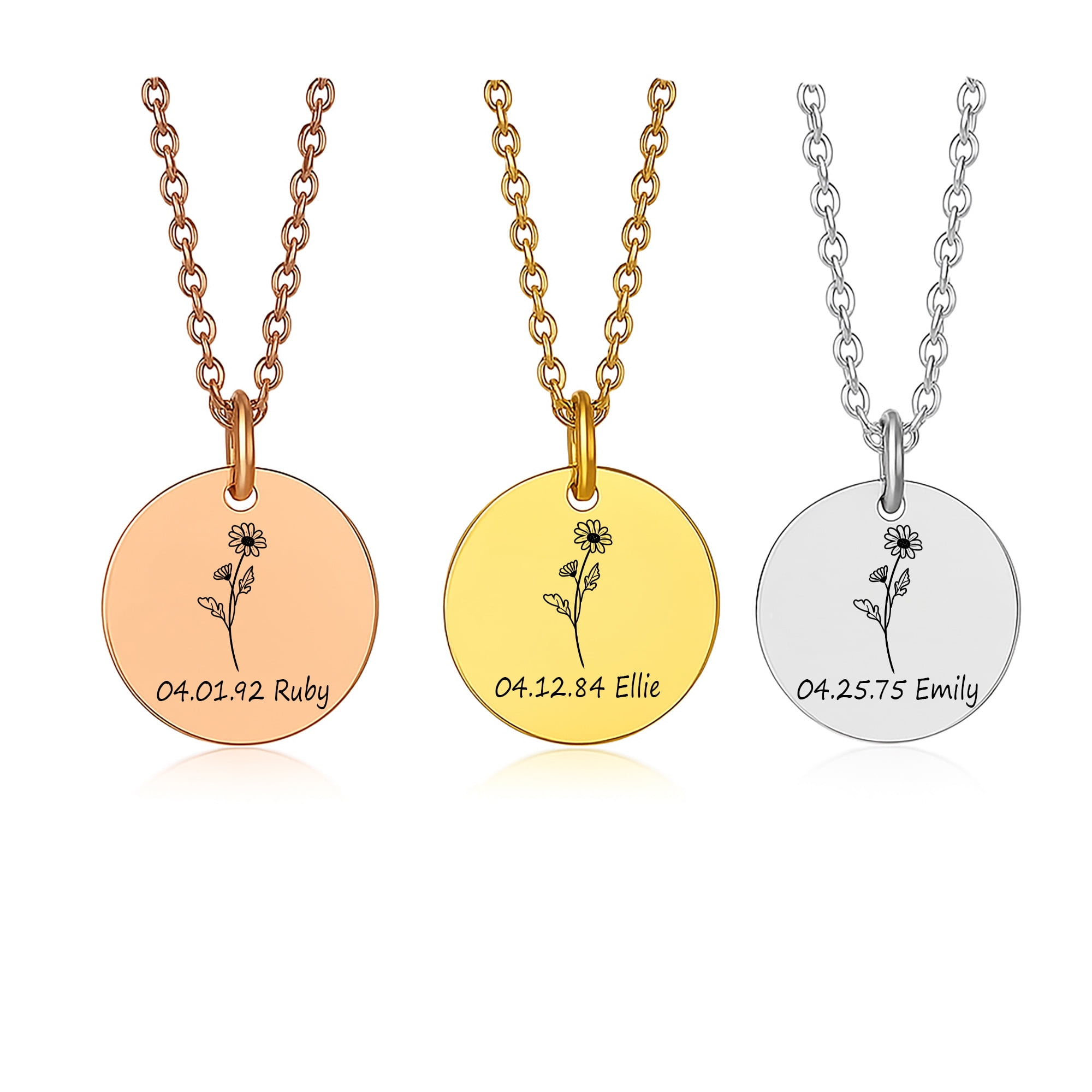 Personalized Remembrance Necklace – Memorial Jewelry with Name, Date ...