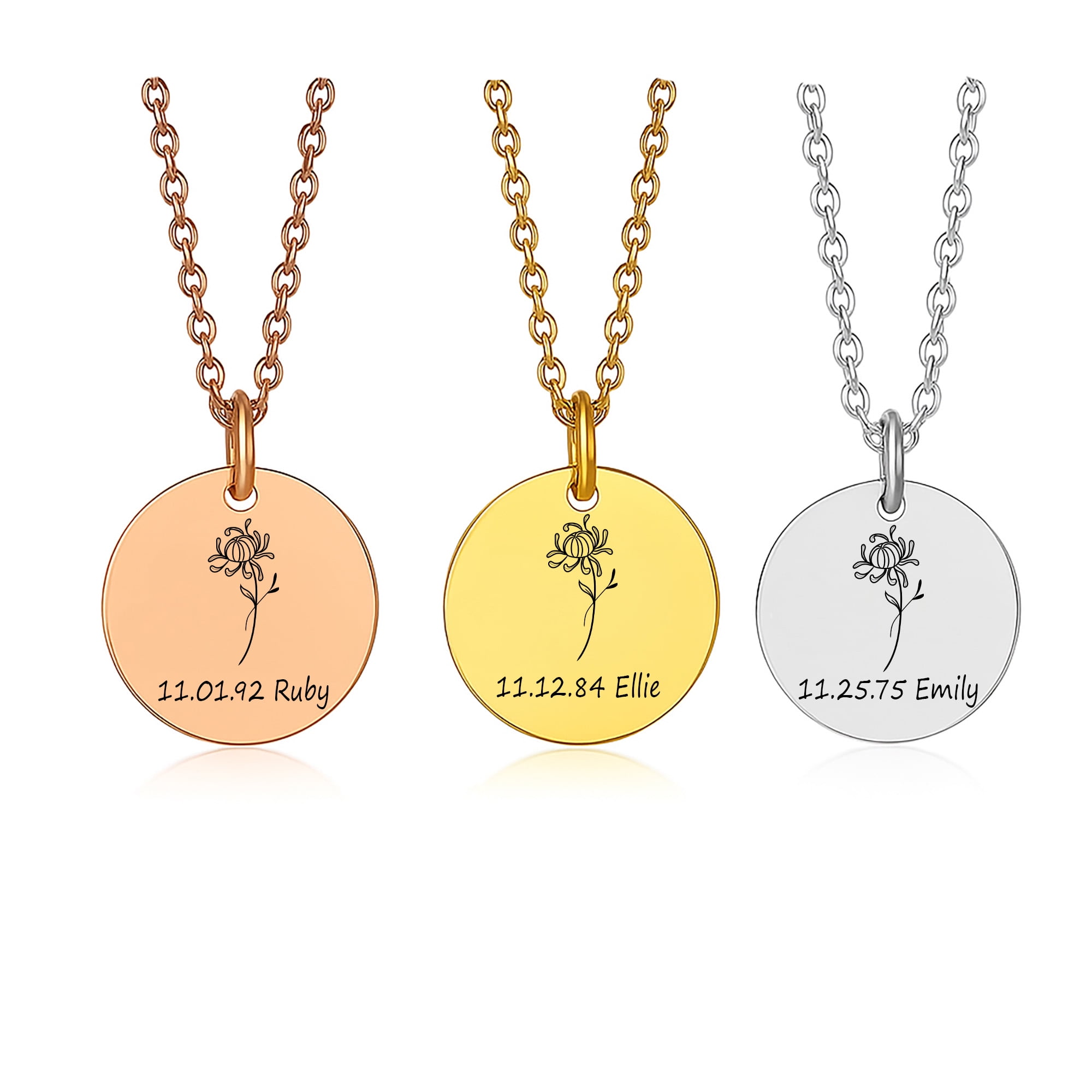 Personalized Remembrance Necklace – Memorial Jewelry with Name, Date ...