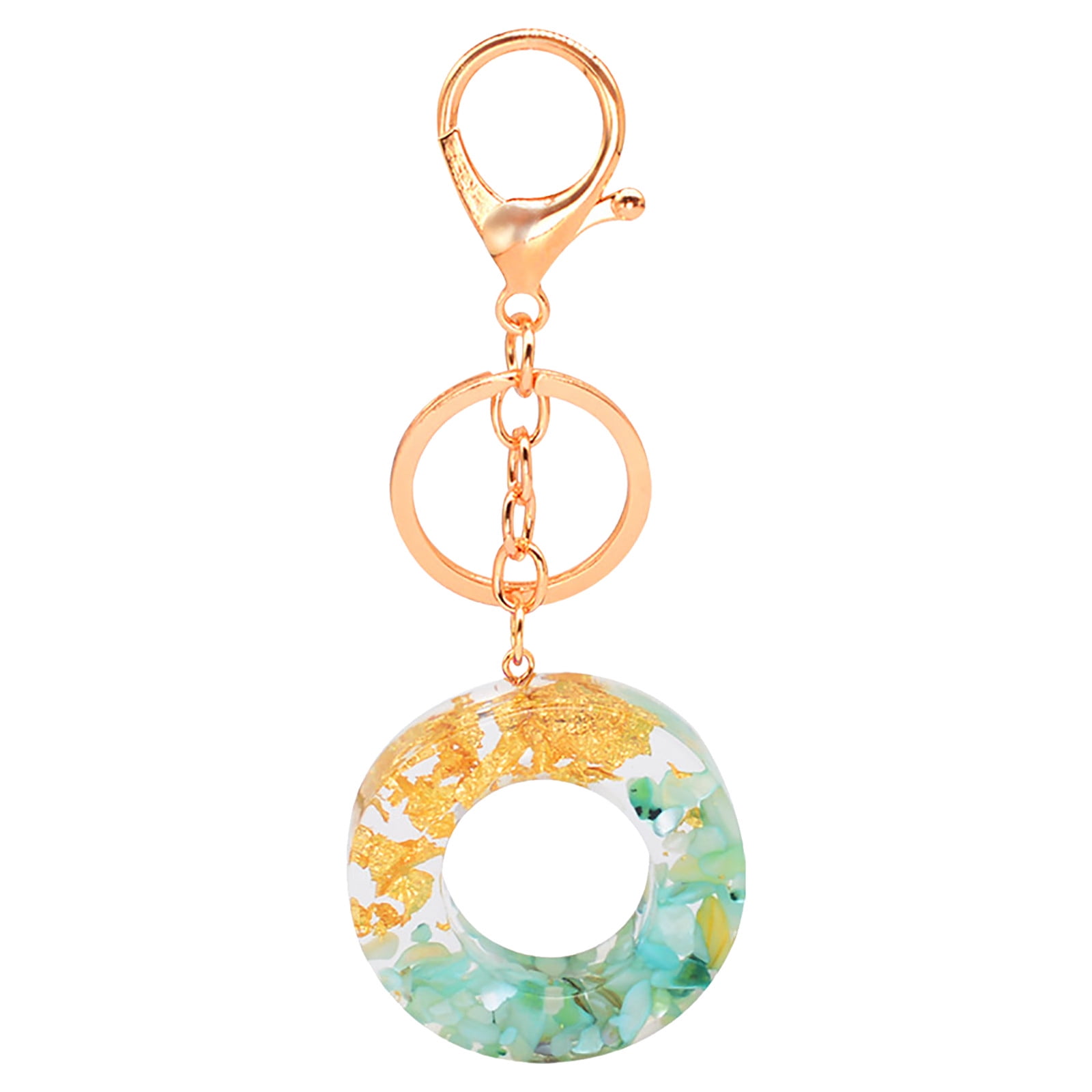 Personalized Resin Translucent Keychain Creative Letter Color Pendant ...