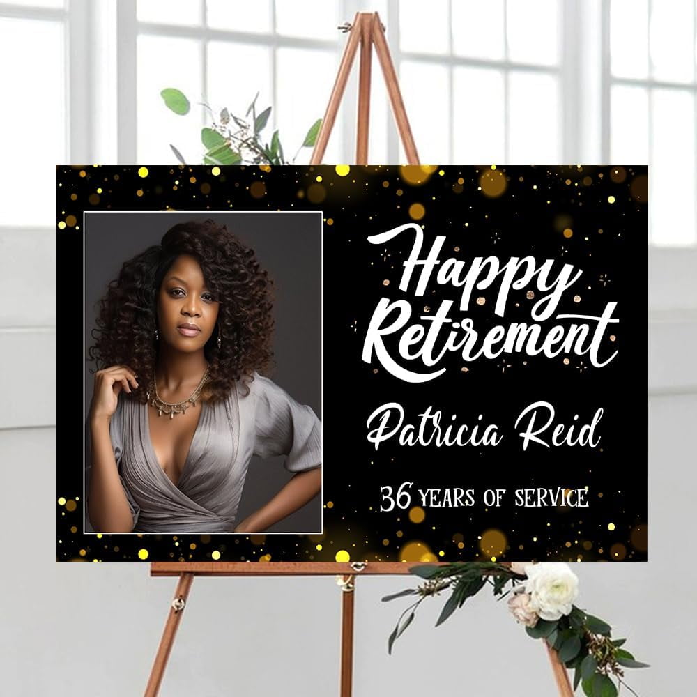 Personalized Retirement Celebration Welcome Sign, Custom Decorations ...