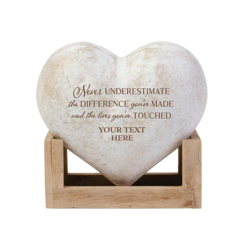 Personalized Retirement Gift, Rustic Wooden Heart Plaque Keepsake ...