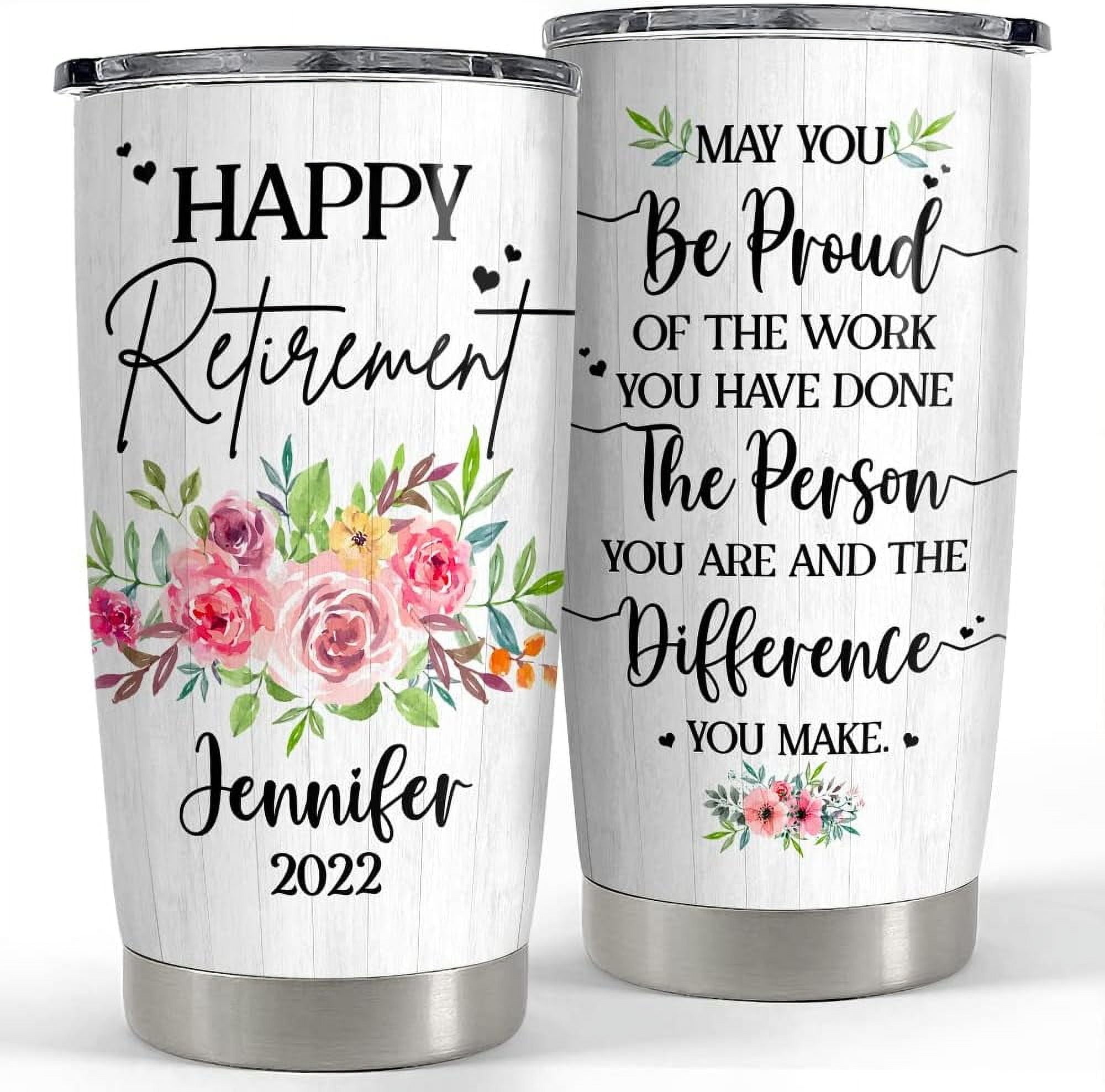 Personalized Retirement Gift Tumbler 20oz 30oz Tumblers with Lid Gift ...