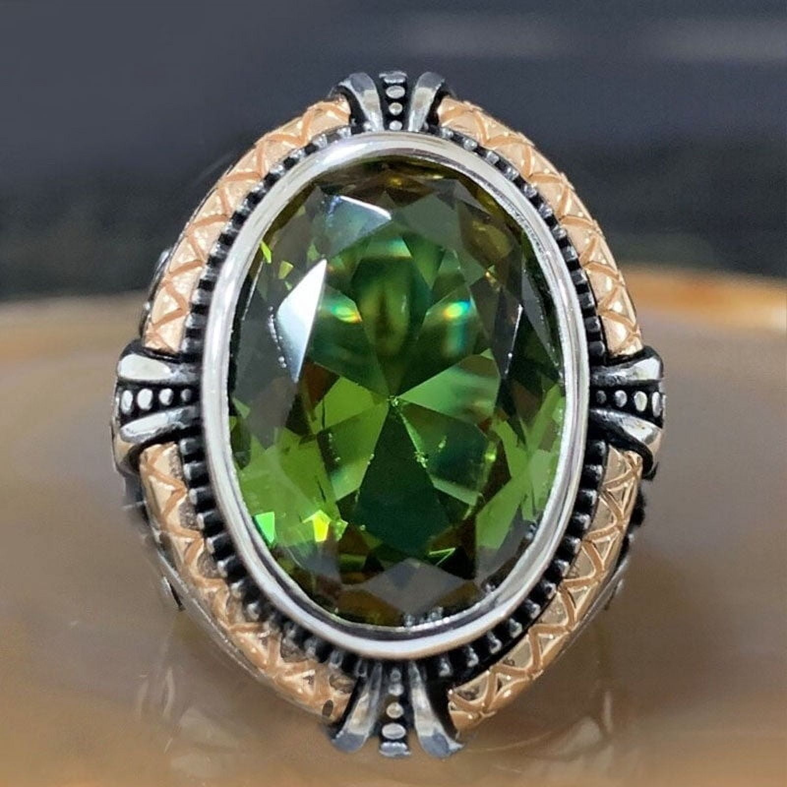 Personalized Retro Two Tone Men's Ring - Walmart.com