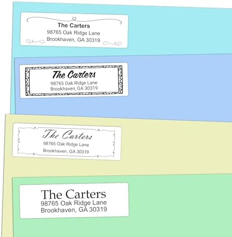 Personalized Return Address Labels - Black and White Address Stickers ...