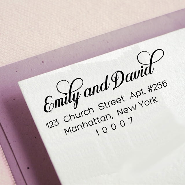 Personalized Return Family Address Stamps Proposal Idea Gift Wedding ...