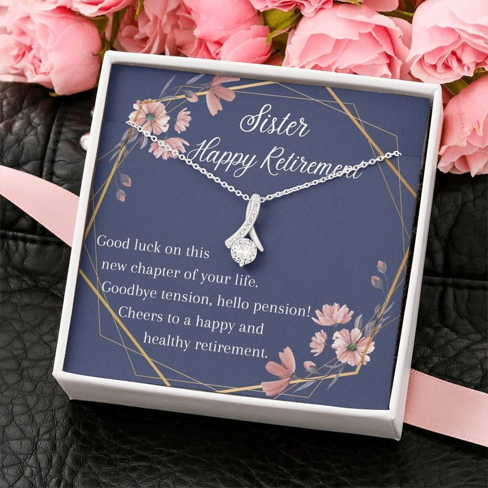 Personalized Ribbon Pendant Necklace with Cubic Zirconia, Mom Happy ...