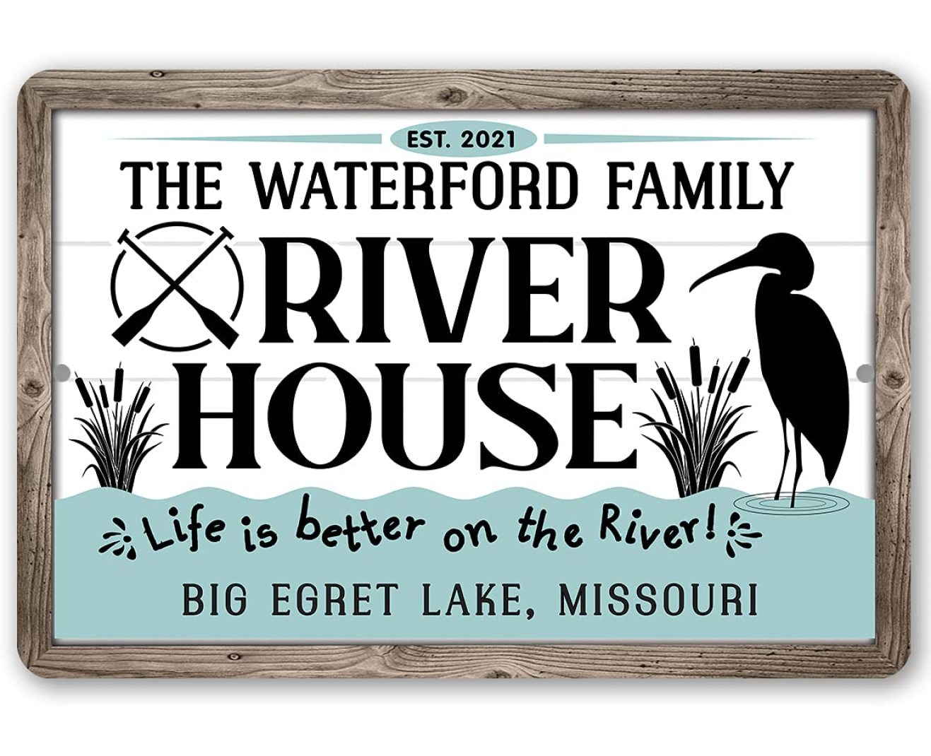 Personalized River House Life is Better - Custom Lake House Wall Decor ...