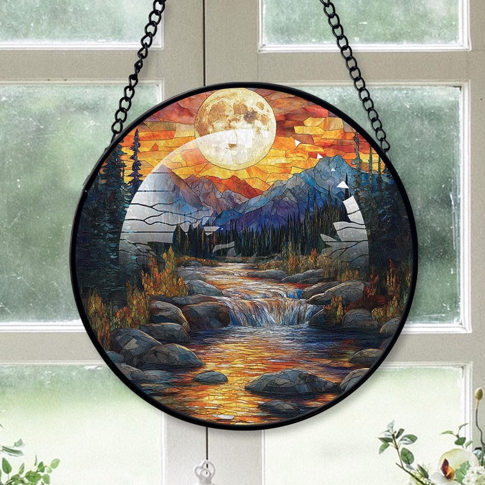 Personalized River Suncatcher Stained Glass, River Originally Designed ...