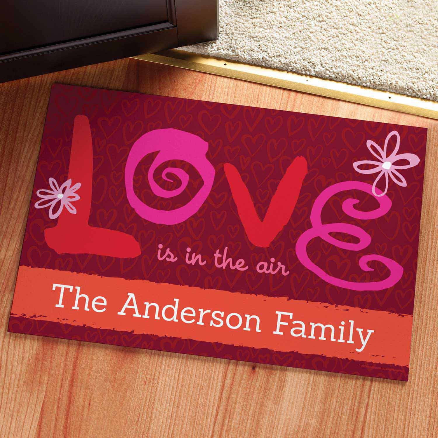 Personalized Robin Zingone Love Is In The Air Doormat - Walmart.com