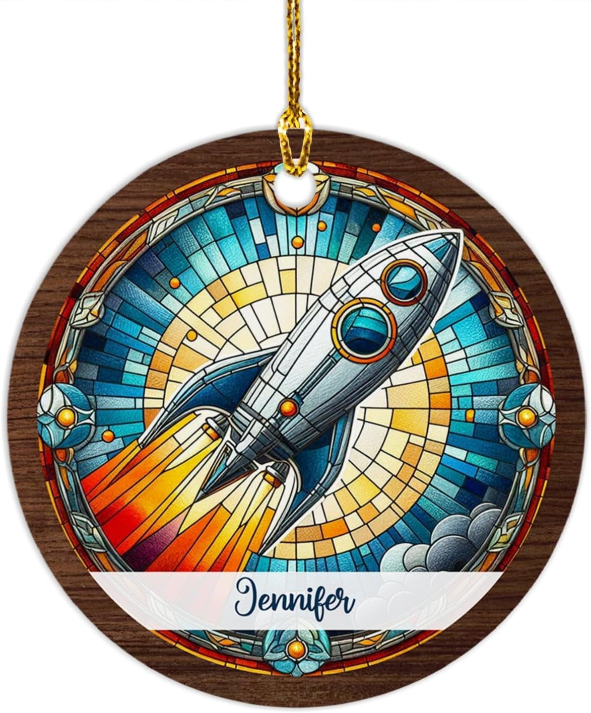 Personalized Rocket Christmas Tree Ornament 2025, Customized Rocket ...