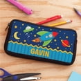 Generic Personalized Kids Rocket Space Pencil Case Black Polyester ...