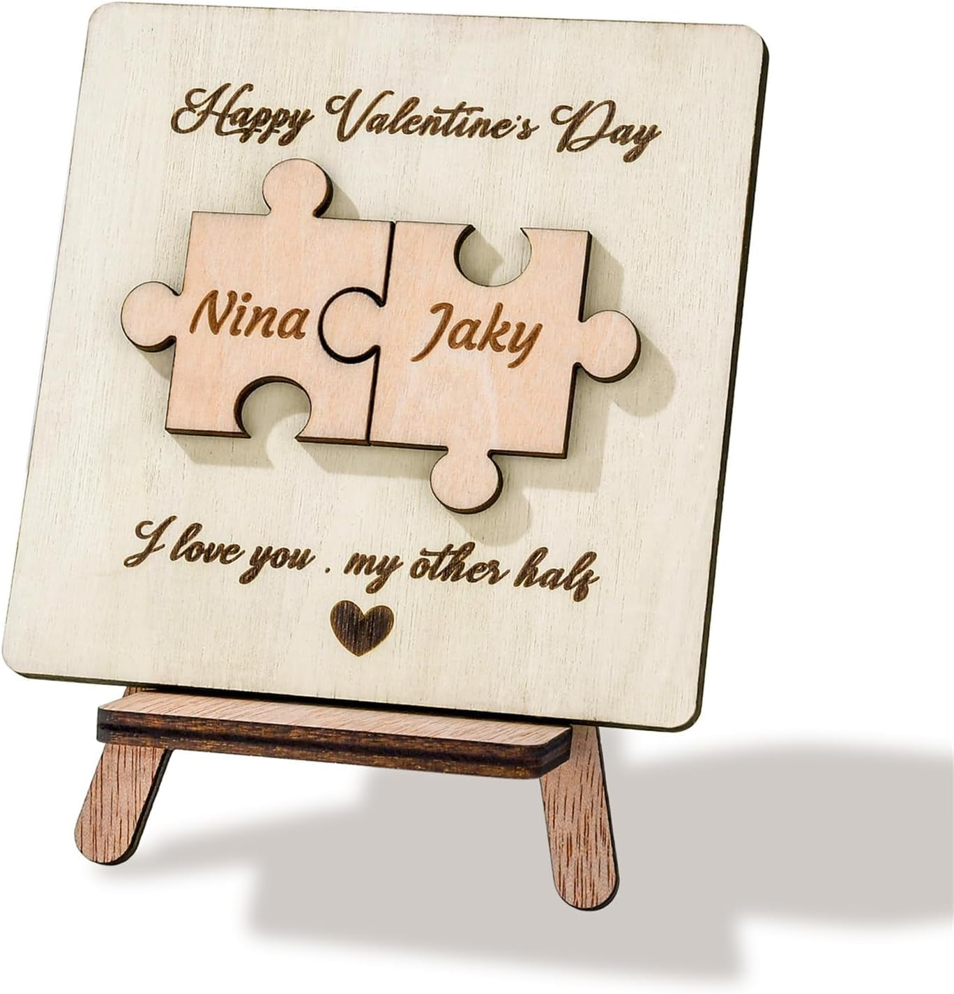 Personalized Romantic Gifts for Her - Wooden Heart Shaped Plaque ...
