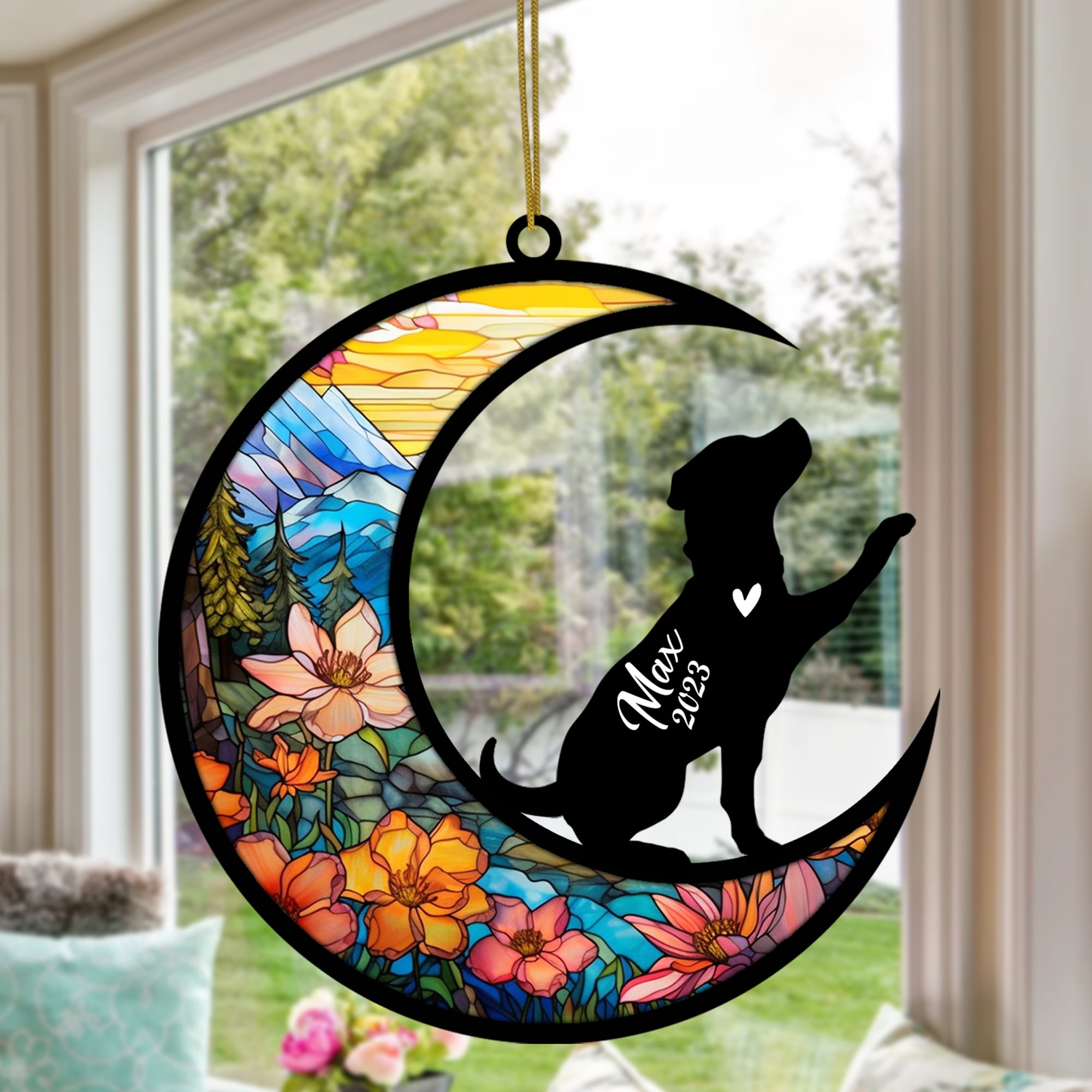 Personalized Rottweiler Dog Memorial Suncatcher, Pet Loss Sympathy ...