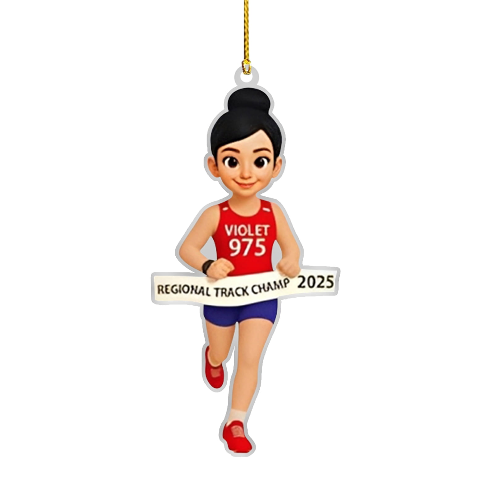 Personalized Runner Ornament Custom Track and Field Finisher Keepsake ...