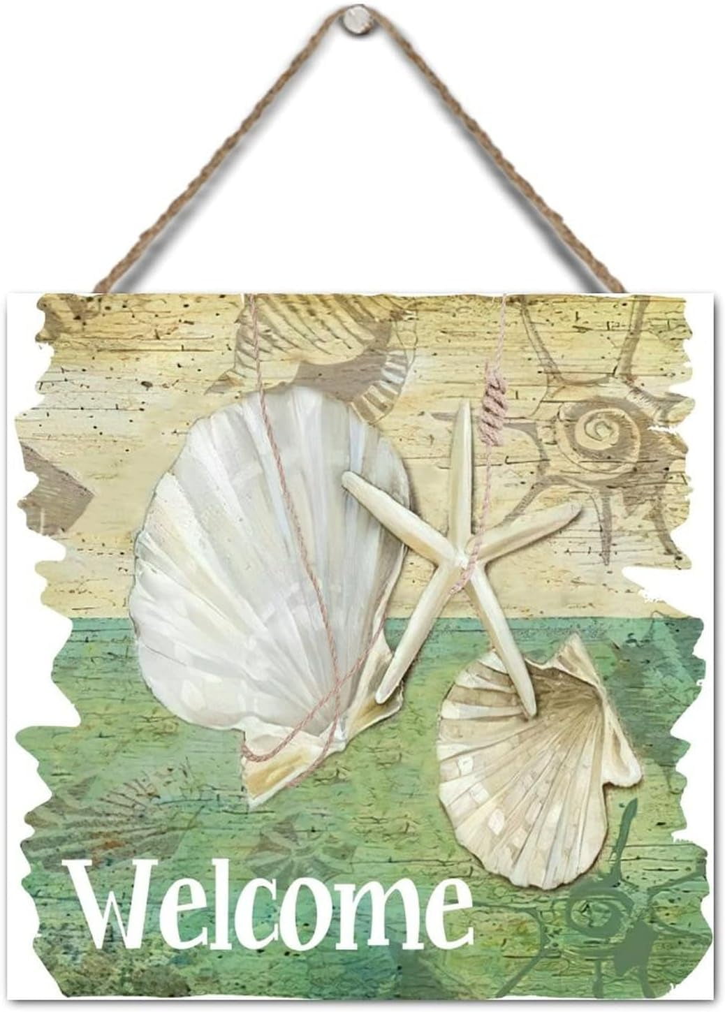 Personalized Rustic Wood Signs Coastal Beach Themed Hanging Wooden Sign ...