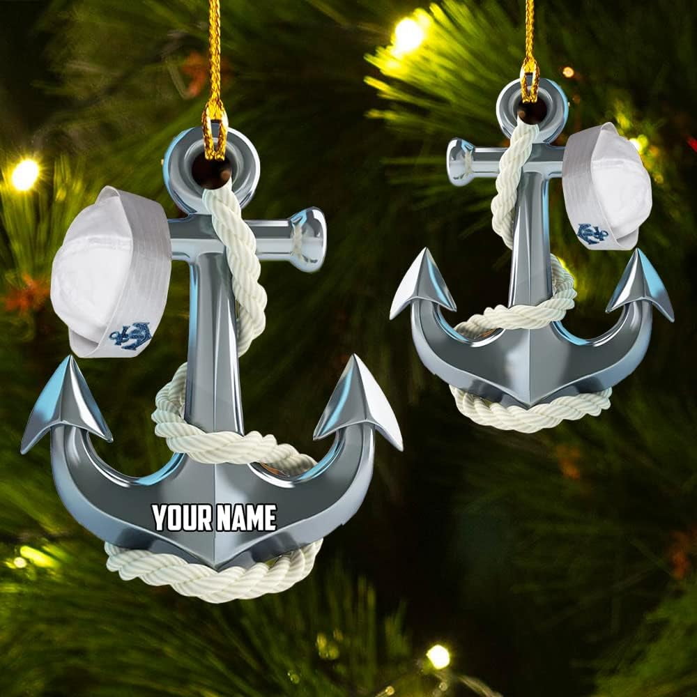 Personalized Sailor Uniform Personalized Flat Acrylic Ornament Sailboat ...