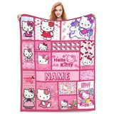 Personalized Sanrio Hello Kitty Name Custom Plush Blanket - Soft and ...