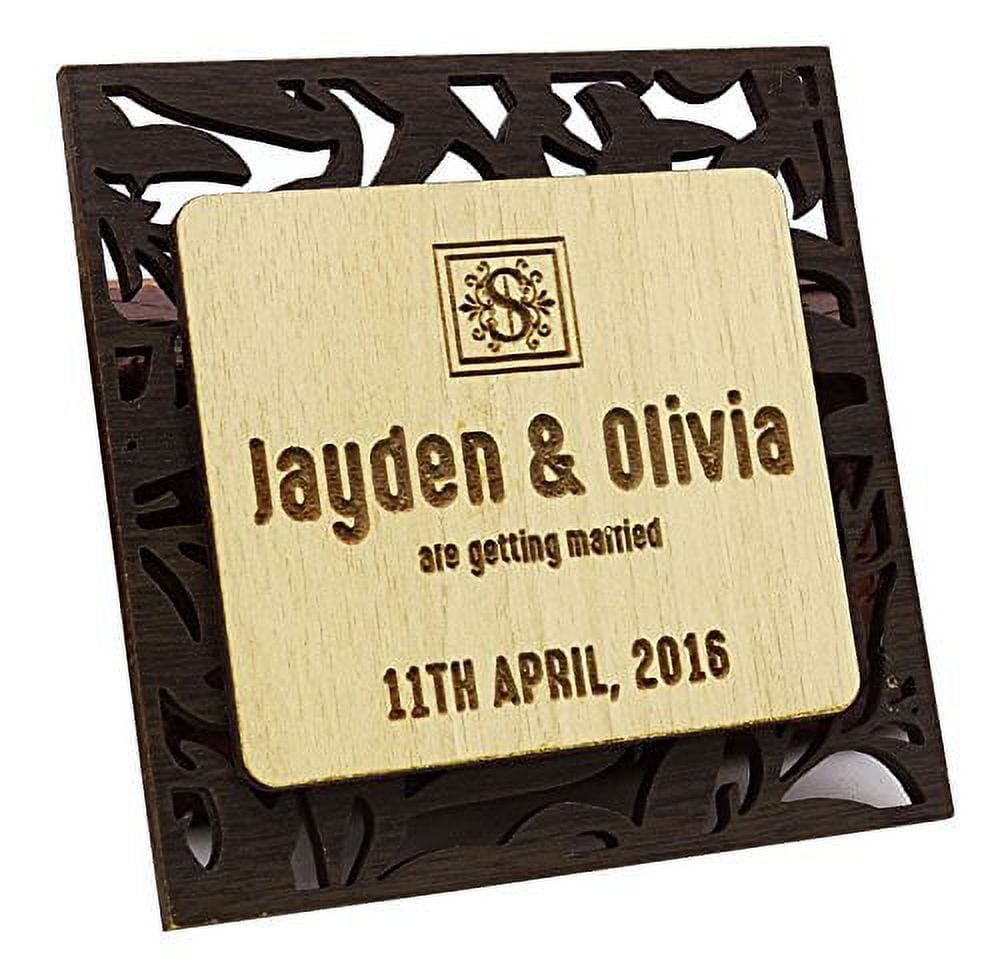 Personalized Save The Date Wooden Engraved Magnets 10 Rustic Wedding ...