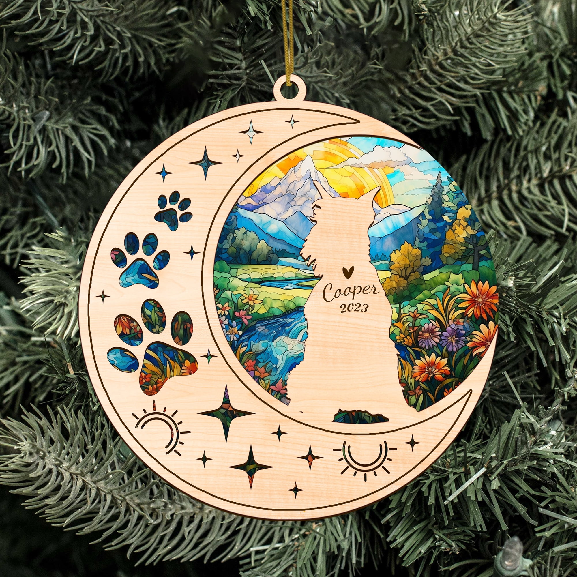 Personalized Schnauzer Dog Star Memorial Suncatcher, Pet Loss Sympathy ...
