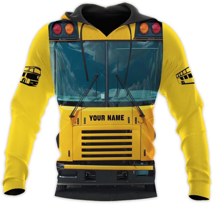 Personalized School Bus Driver Hoodie Yellow Bus Driver Hoodies School ...